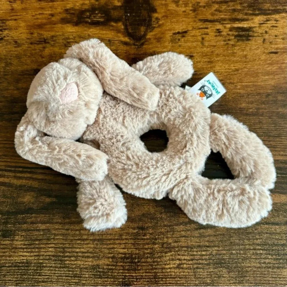 Jellycat | Toys | Jellycat Beige Bashful Bunny Ring Rattle Rabbit Plush Grabber Soft Baby Toy 8 ...